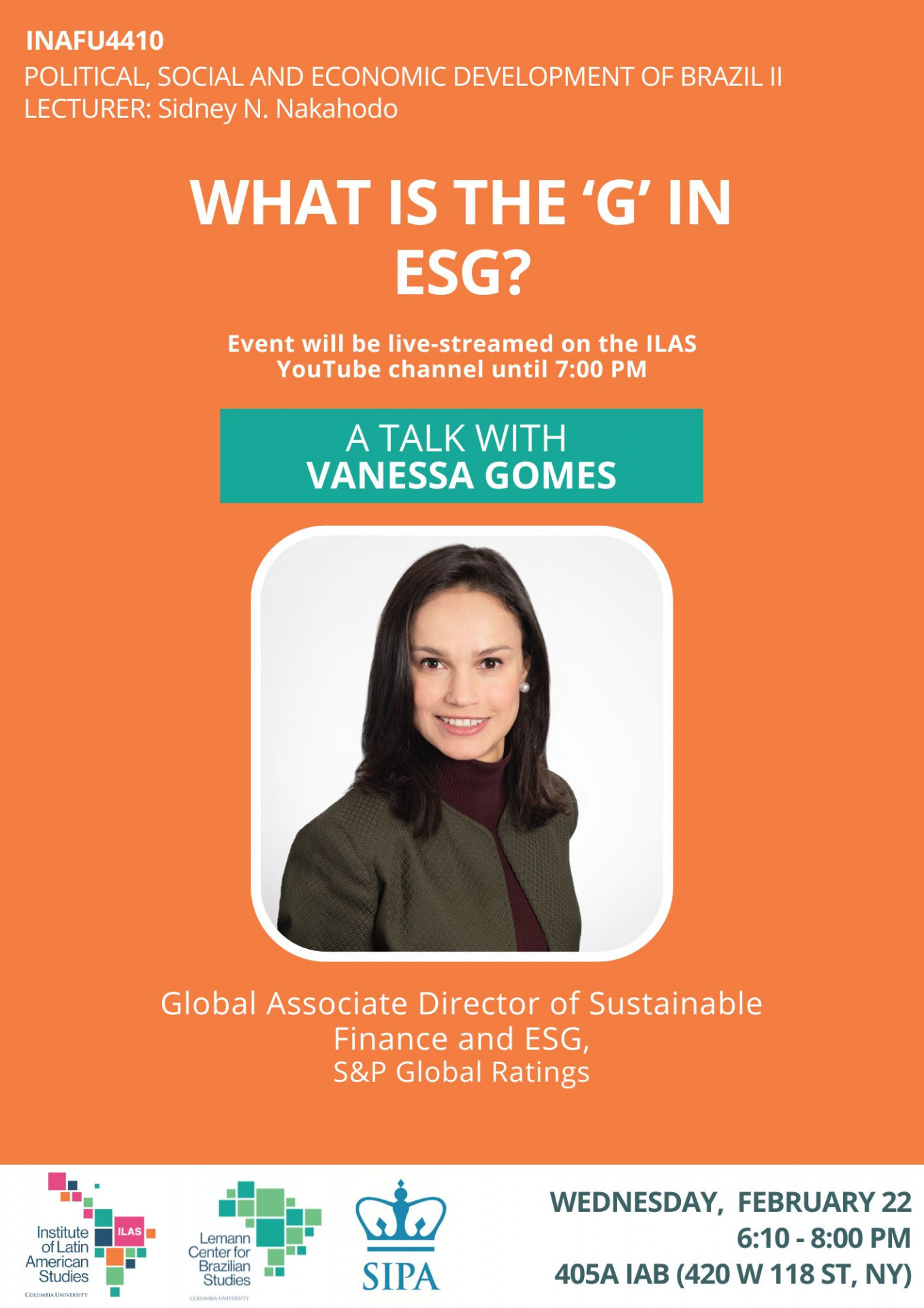 Brazil Seminar: What is the ‘G’ in ESG? | Institute of Latin American Studies